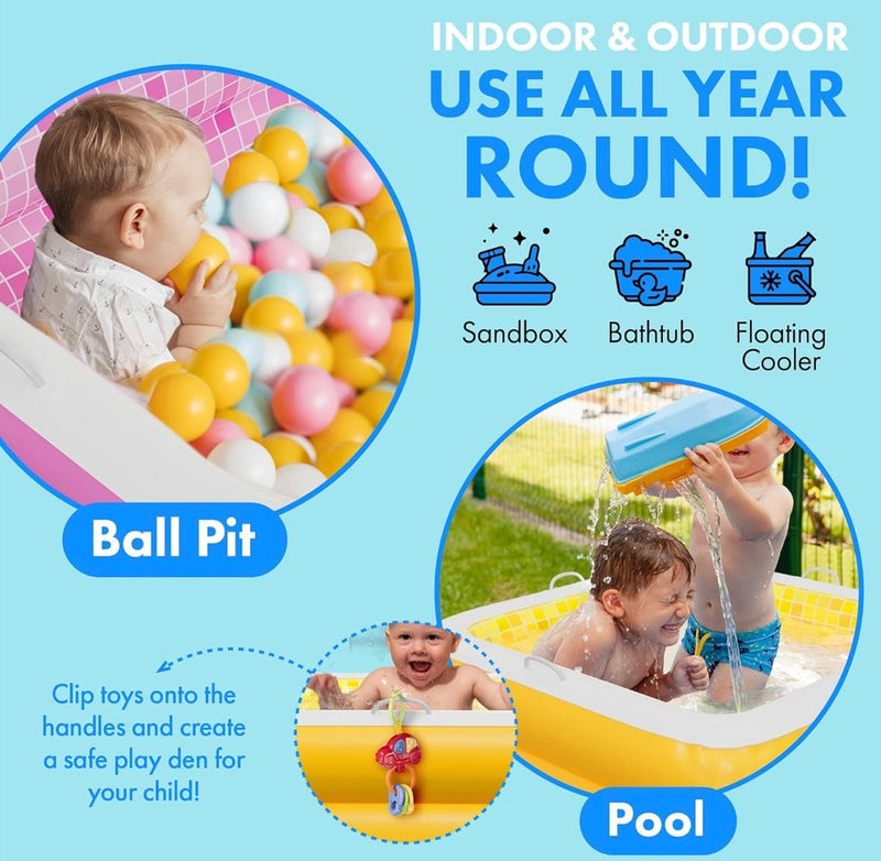 Grip a Pool Inflatable Rectangular Kiddie Pool